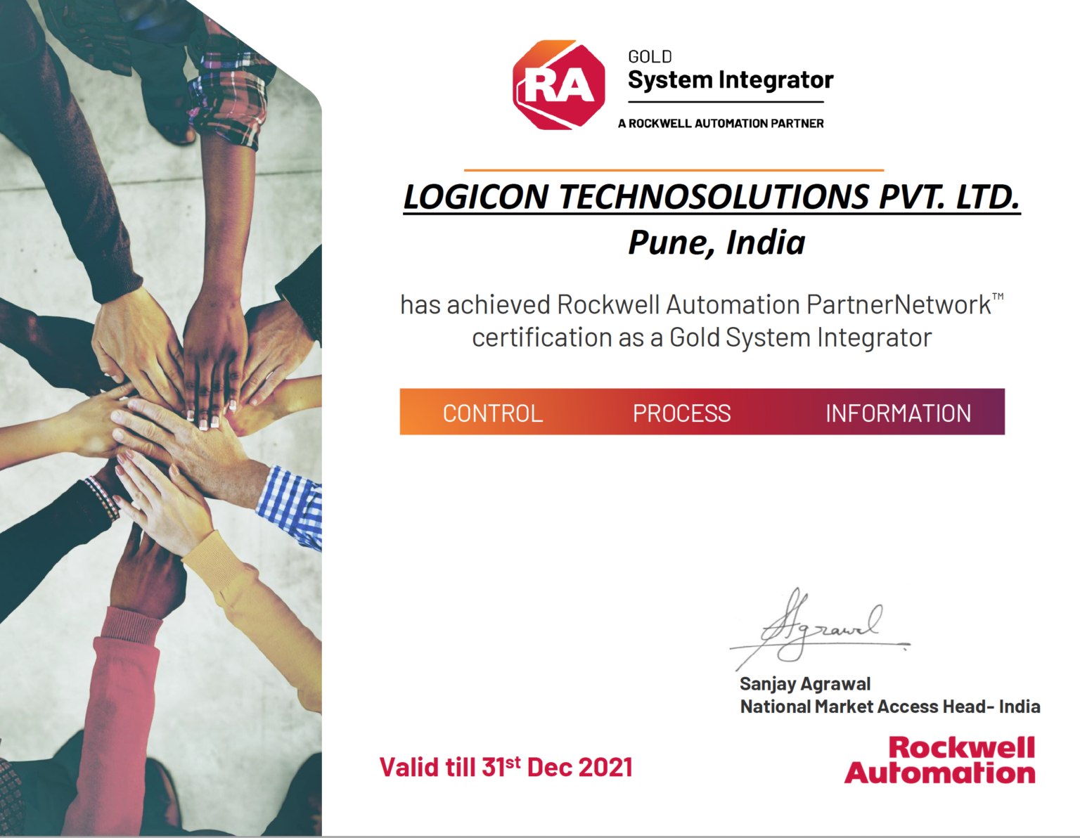 Rockwell Automation - Gold System Integrator - Logicon Technosolutions | Industrial Automation ...